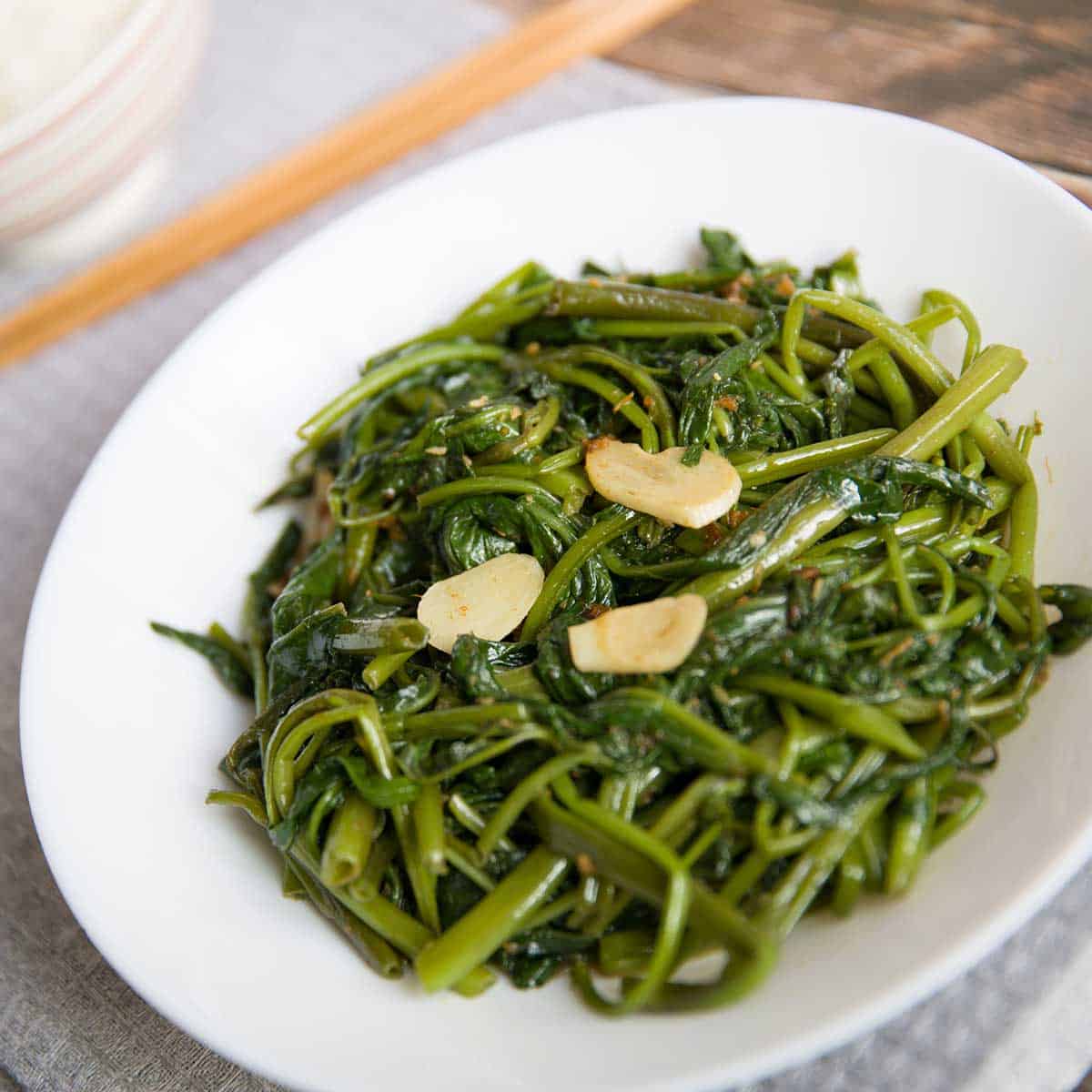 Ong Choy (Water Spinach) with Shacha Sauce