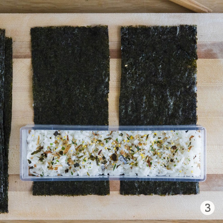 Spam Musubi with Egg & Furikake (Step-by-Step Photos)