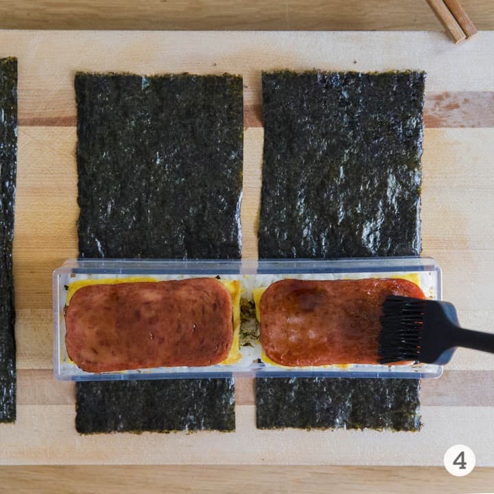 Spam Musubi with Egg & Furikake (Step-by-Step Photos)