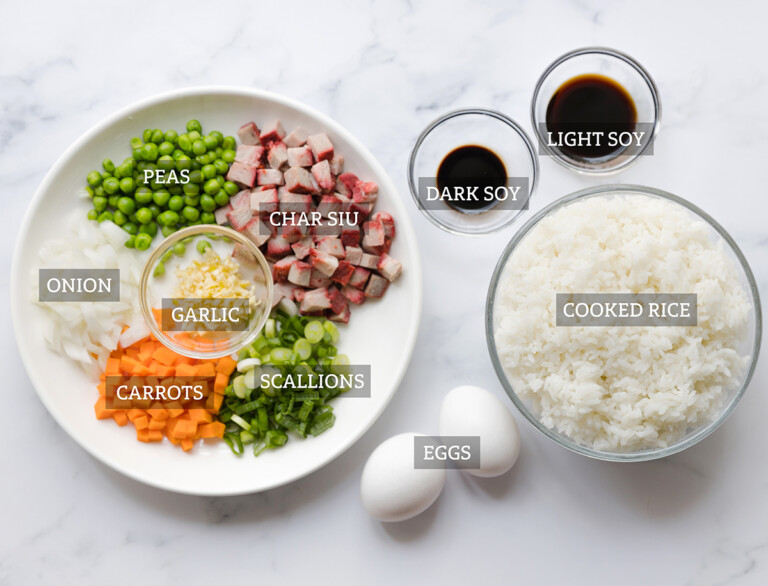 Char Siu Fried Rice (Chinese BBQ Pork Fried Rice)